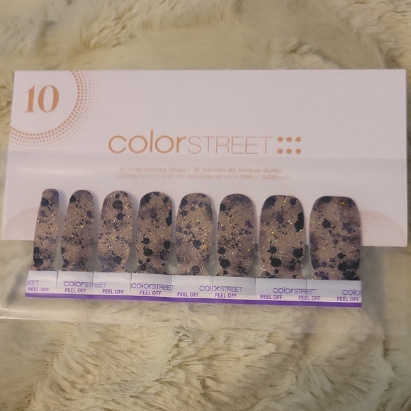 Color Street | Makeup | Color Street Black And Gold Glitter Nail Strips ...